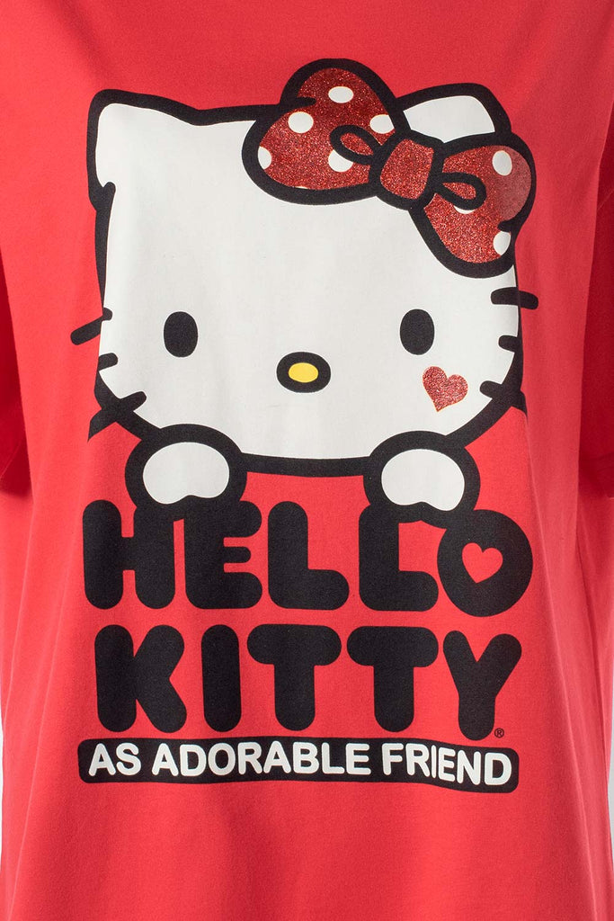 CAMISETA DE HELLO KITTY MANGA CORTA ROJA PARA MUJER – Movies Guatemala